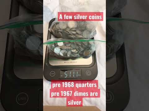 Silver coins canadian 25 cents quarters and 10 cents dimes #silver #1kg silver