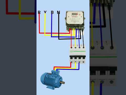3 phase meter to motor connection #electrical #electrician #motorcontroller #religion #electricaljob