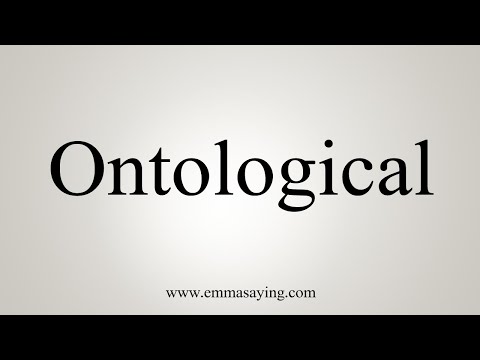 How To Say Ontological