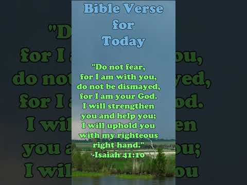 Bible Verse for Today #48: Isaiah 41:10