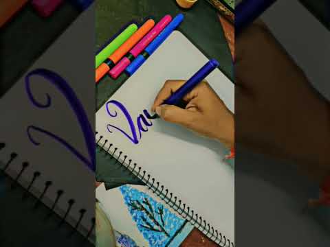 Vaishnavi name calligraphy 💜😇#trending #youtubeshorts #love