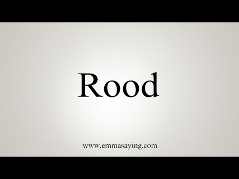 How To Say Rood