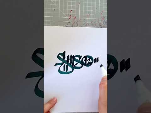 DOPE "SHISO12" HANDSTYLE 🔥 DRAWING TUTORIAL ✏️ FOLLOWER-REQUEST #graffititag #graffiti #handstyle