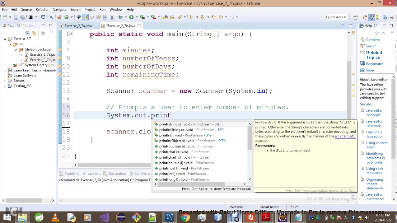 Introduction To Java Programming   Exercise 2 7b