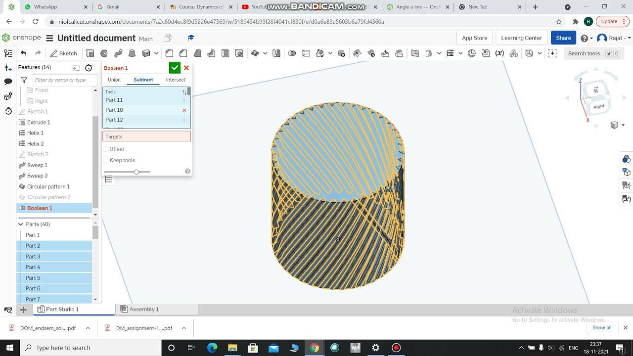 Knurling in onshape, CAD tutorial