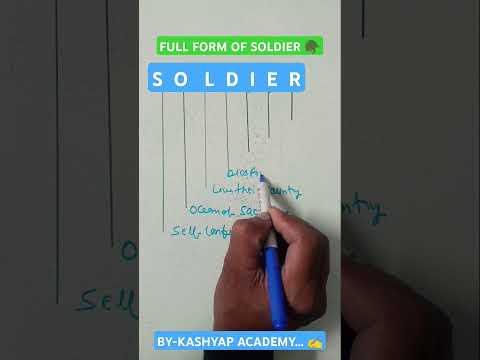FULL FORM OF SOLDIER | SOLDIER FULL FORM | SOLDIER KA MATLAB #kashyapacademy #soldier #solders#short