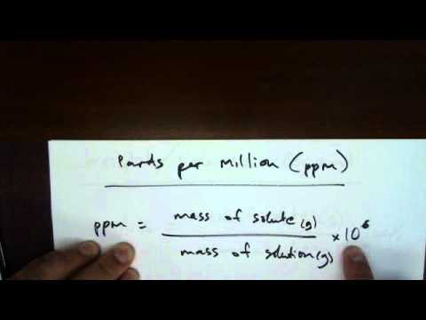 Concentrations - w/v%, v/v% and ppm
