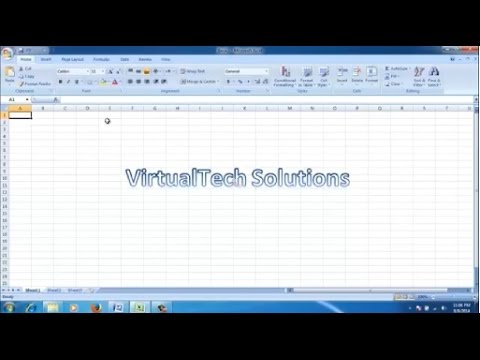 MS-Excel 2007 Introduction - Insert, Delete Spreadsheet