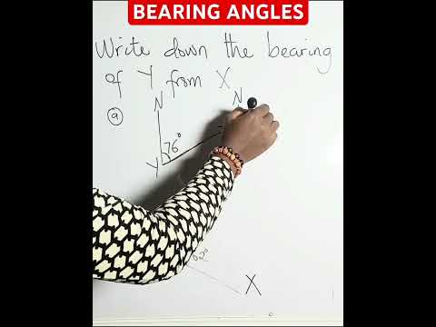 How To Find  Bearings Of A Point From A Point #Maths,#Math,#Bearings,#Bearing Angles, #ViralShorts