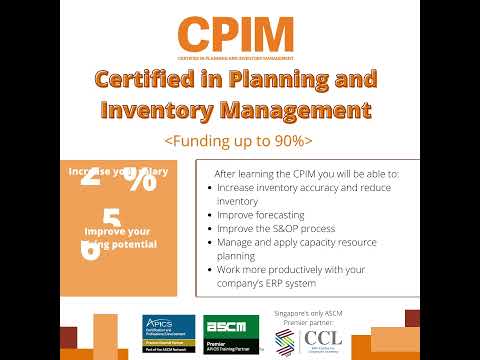 APICS Certified in Planning and Inventory Management