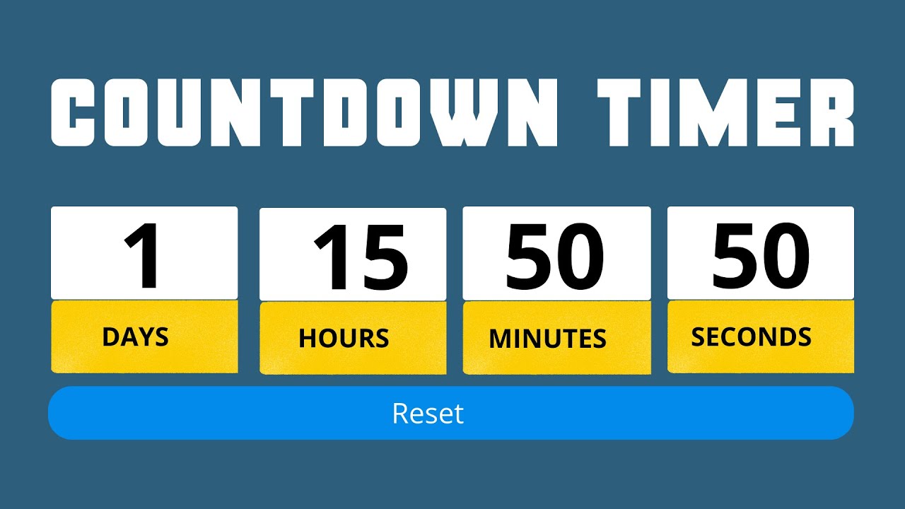 1. Countdown Project Introduction | Countdown Timer Project From Scratch in JavaScript