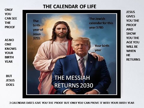 DONALD TRUMP CHOSEN BY GOD TO PREPARE THE WAY AND THE JEWISH CALENDAR AND TRUMPS BIRTHYEAR CONFIRMS
