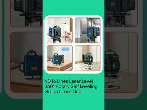 4D 16 Lines Laser Level 360° Rotary Self Leveling Green Cross Line Measure Tool