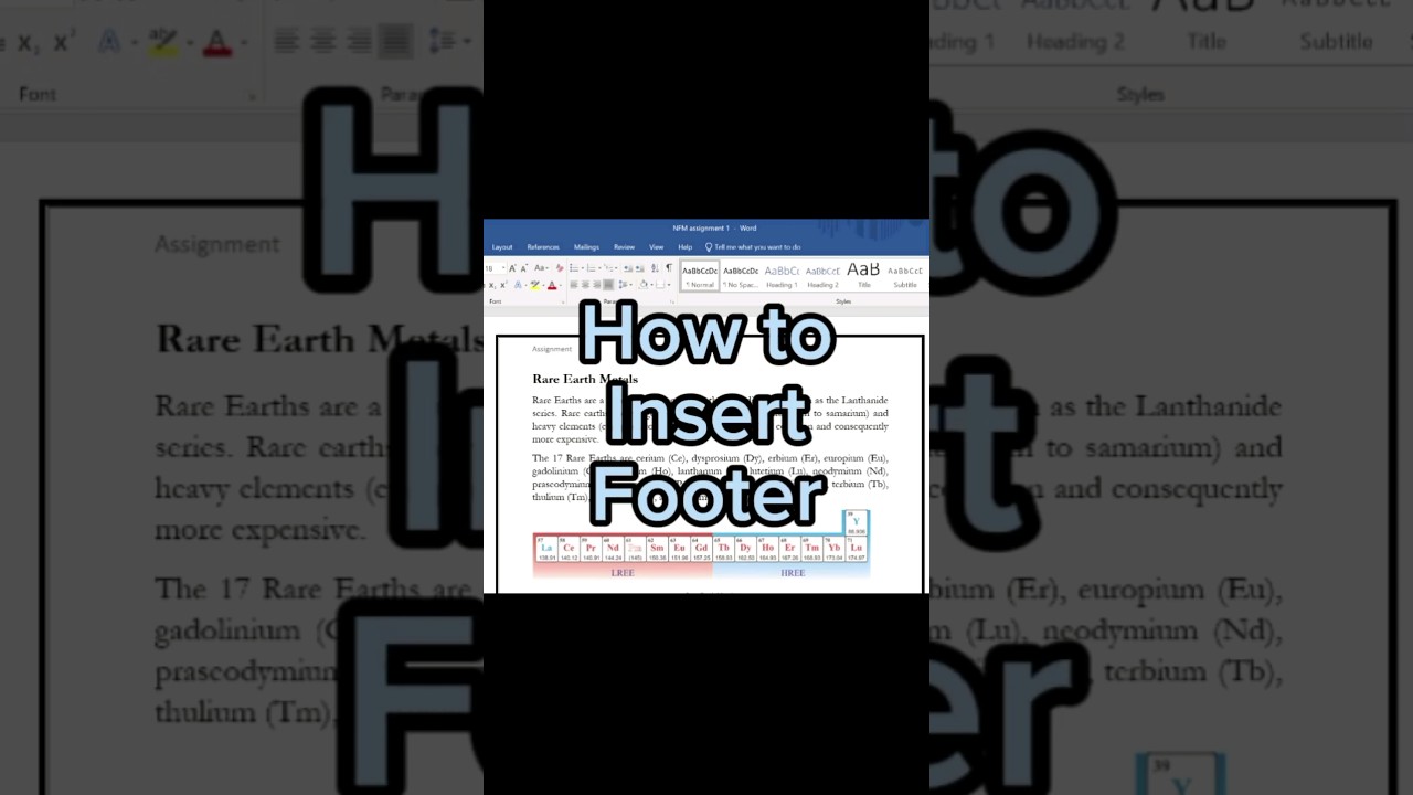 How to Insert Footer like a Pro! #msword #footer