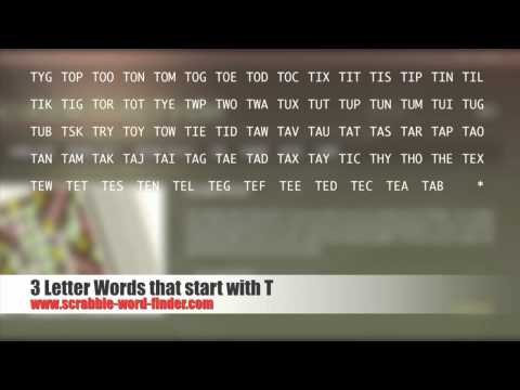 3 letter words that start with T