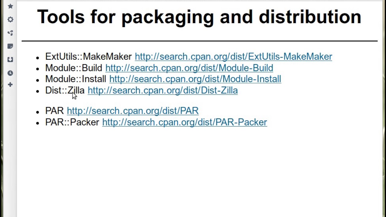 Tools to package Perl scripts, modules, and applications