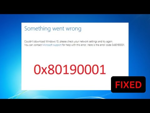 How To fix Windows Updating Installing Error Code 0x80190001