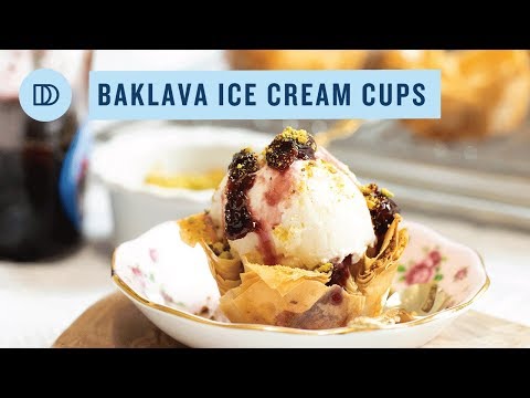 Baklava Ice Cream Cups: Homemade Phyllo Cups