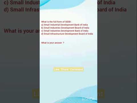 Full form SIDBI #bankingexams #bankingawareness #ibps