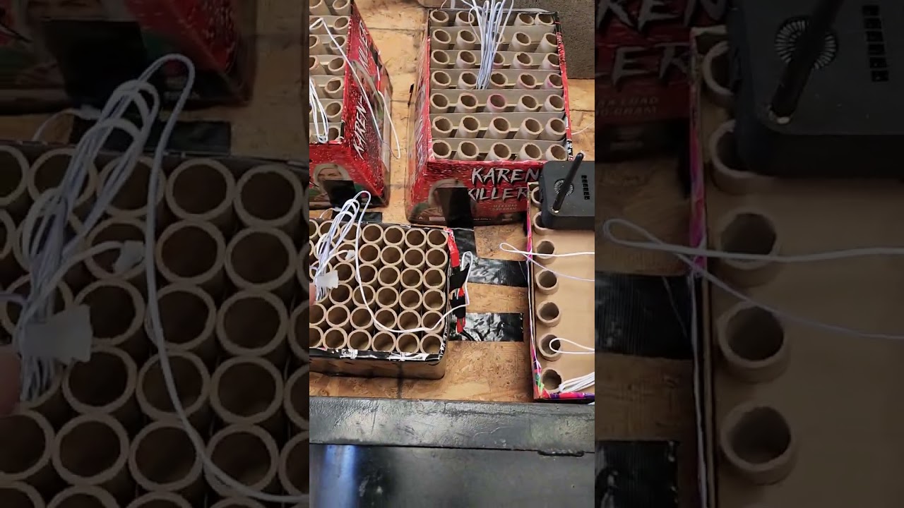 4th of July 2024 fireworks prep. ignite i36 system. one button ignition.