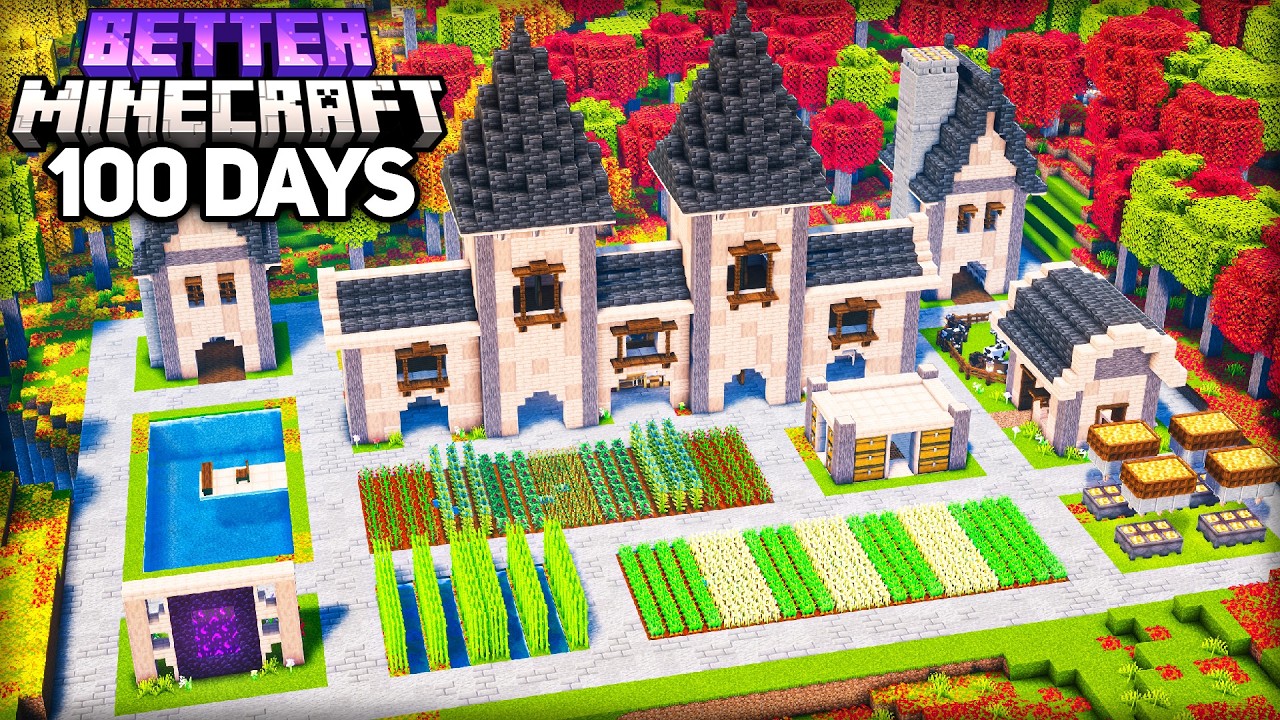 I Survived 100 Days Building the ULTIMATE BASE in Better Minecraft Hardcore