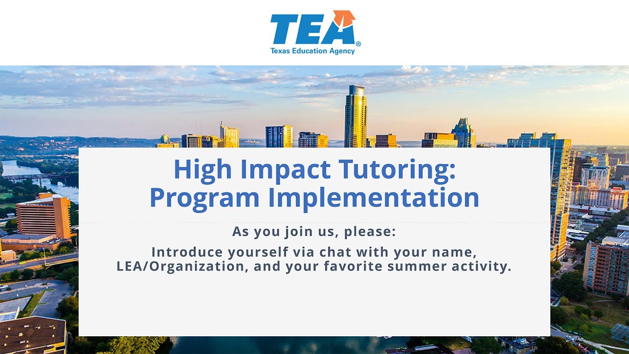 High Impact Tutoring: Program Implementation
