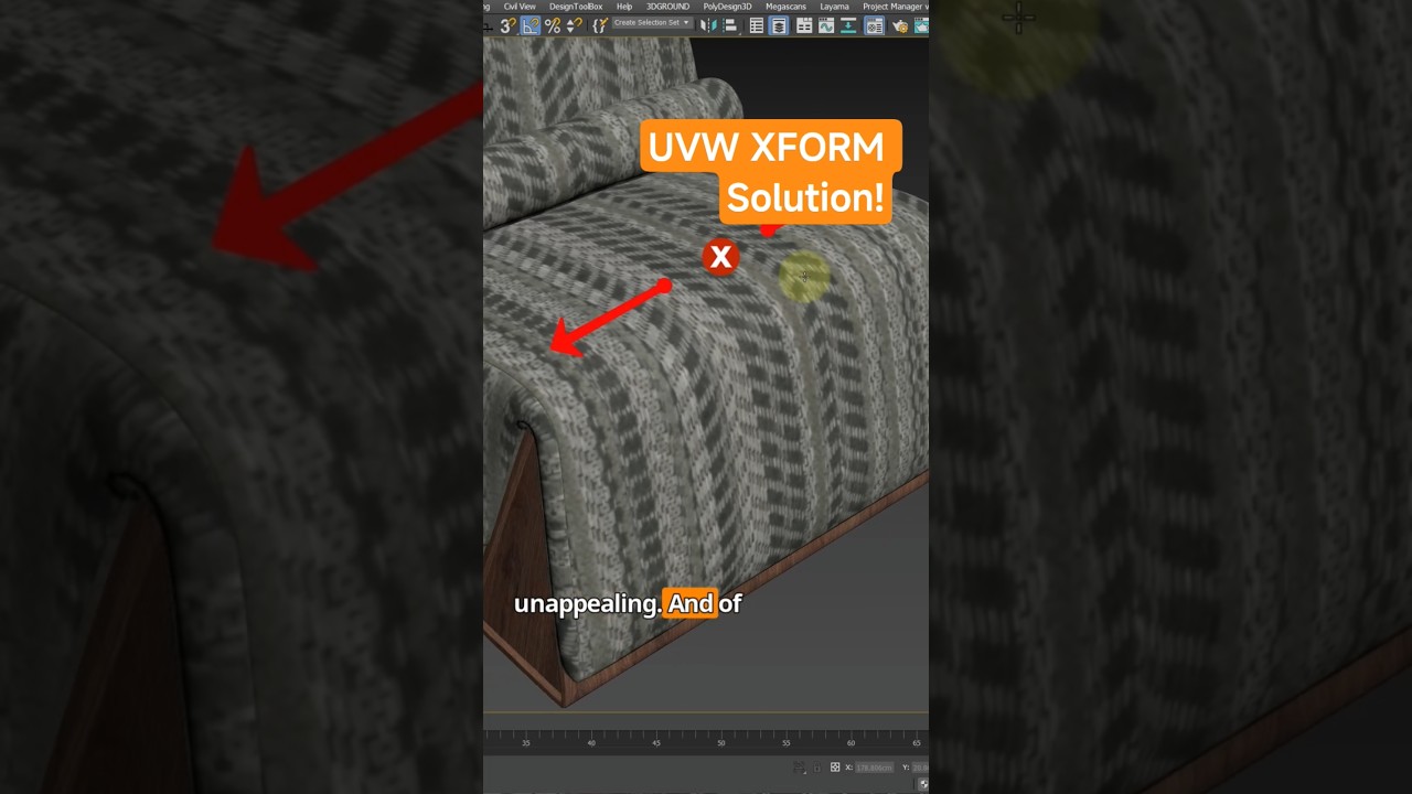 3d Model UV Ready? In 3ds Max edit textures with UVW XForm #3d #3dsmax #autodesk #mapping