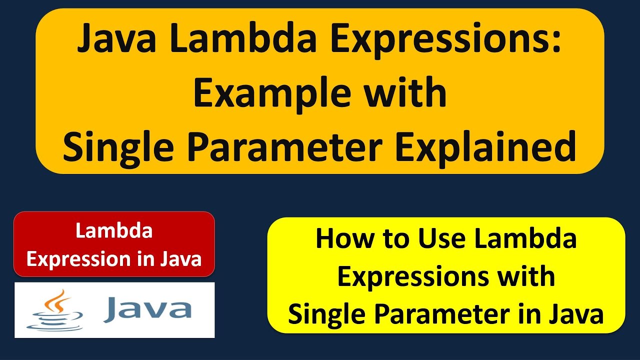 Java Lambda Expressions: Example with Single Parameter Explained | Lambda expression in Java
