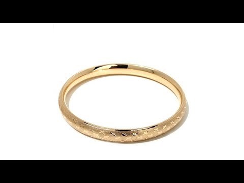 Technibond DiamondCut "Quilted" Bangle Bracelet