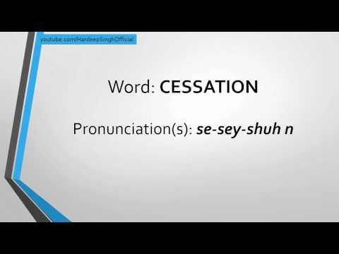 WorDay - Word of the Day - Cessation - Meaning and Pronunciation