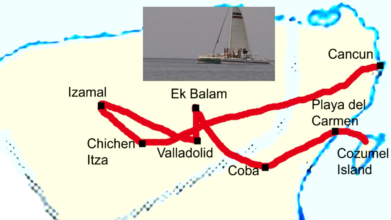 YUCATAN MAP | Yucatan Peninsula Map | Yucatan Attractions Map - Chichen Itza, Cozumel, Tulum & More