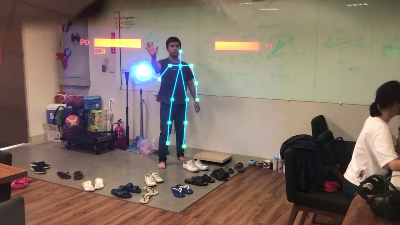 HoloLens MR Game-2 (Framework Design for Multiplayer Motion Sensing Game in Mixture Reality)