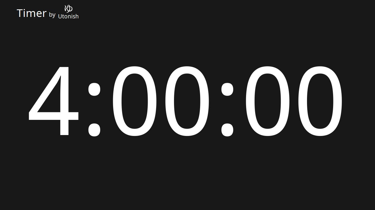 4 Hour Countup Timer