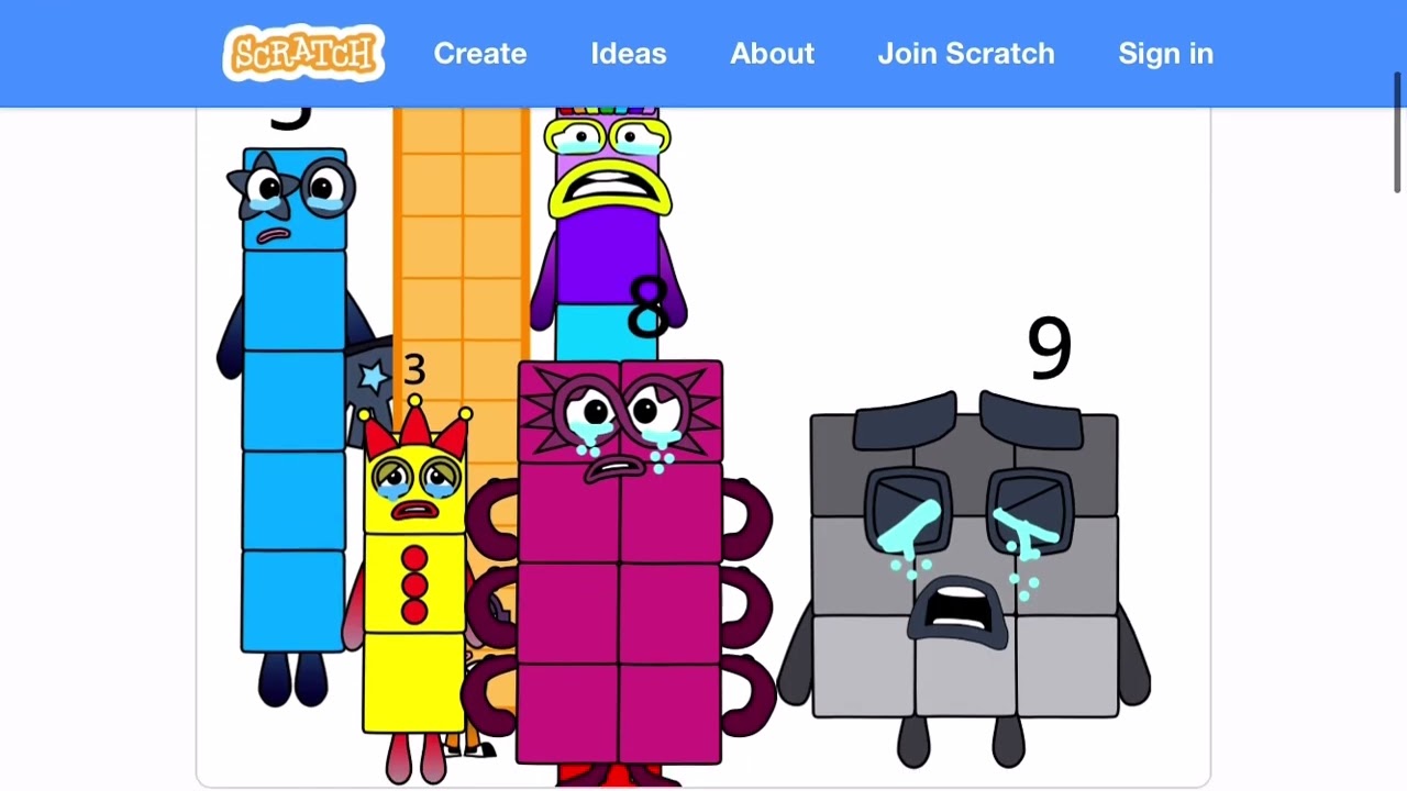 Numberblocks crying scratch