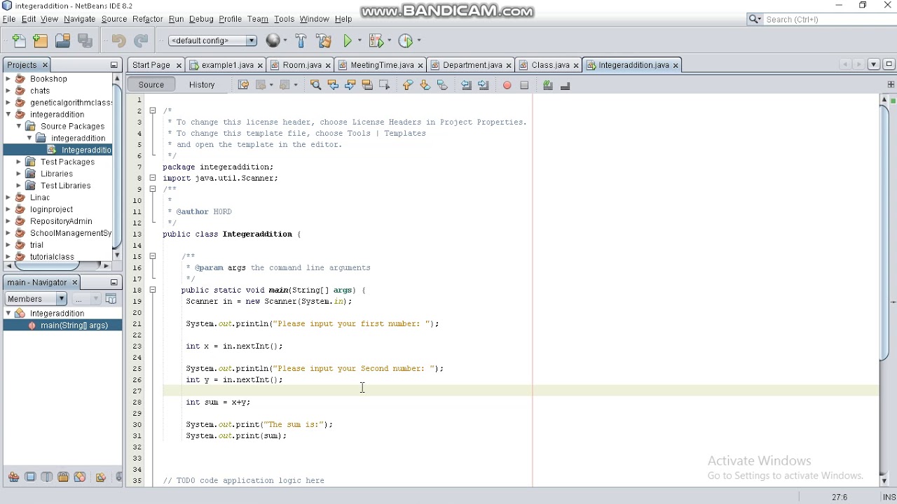 Java programming tutorial with Official Hord - Integer Subtraction