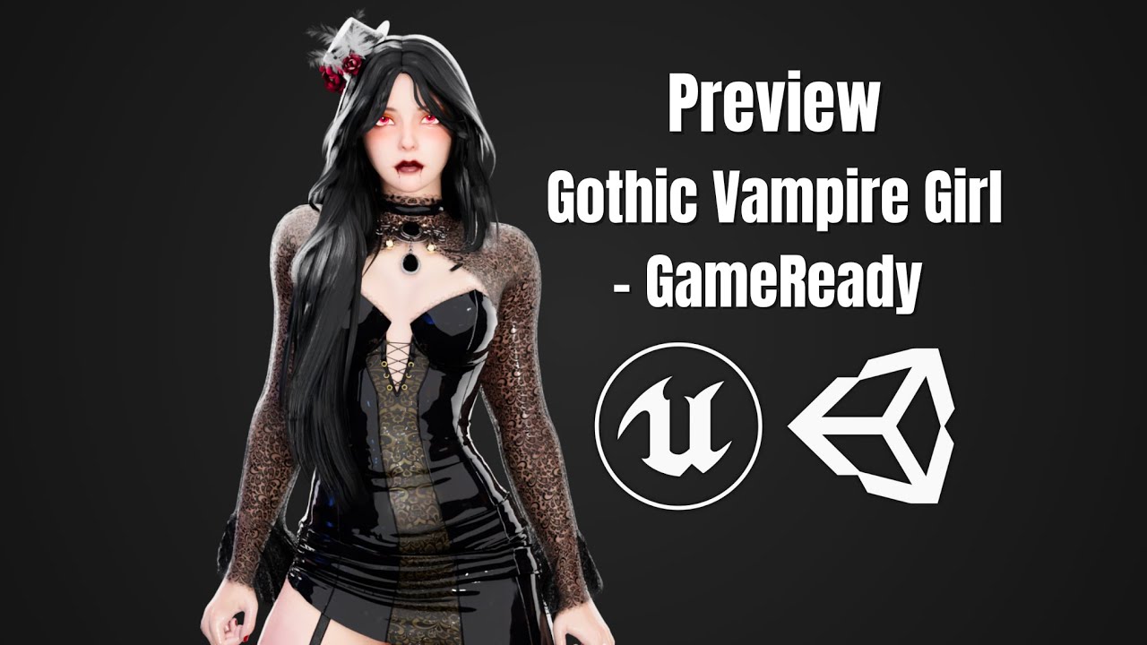 Preview - Gothic Vampire Girl - GameReady