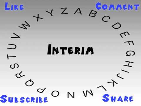How to Say or Pronounce Interim