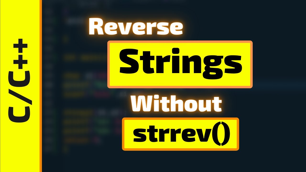 Reverse a string without using strrev() String function||C language tutorial for beginners