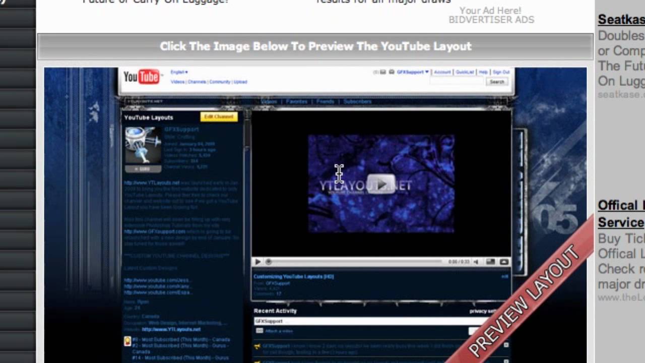 HD Tutorial: Get Free Youtube Layouts