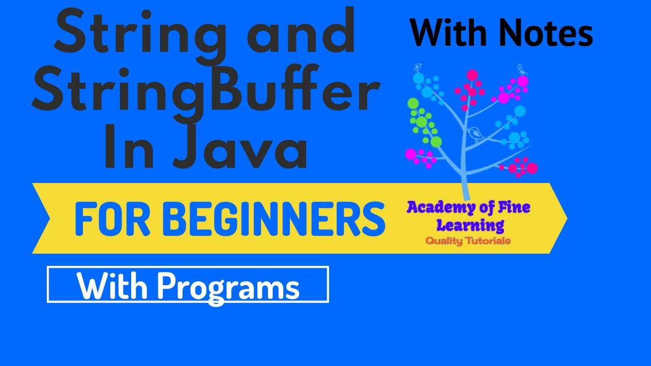 Details of String and StringBuffer Classes in Java | String Manipulation | Practical Programs