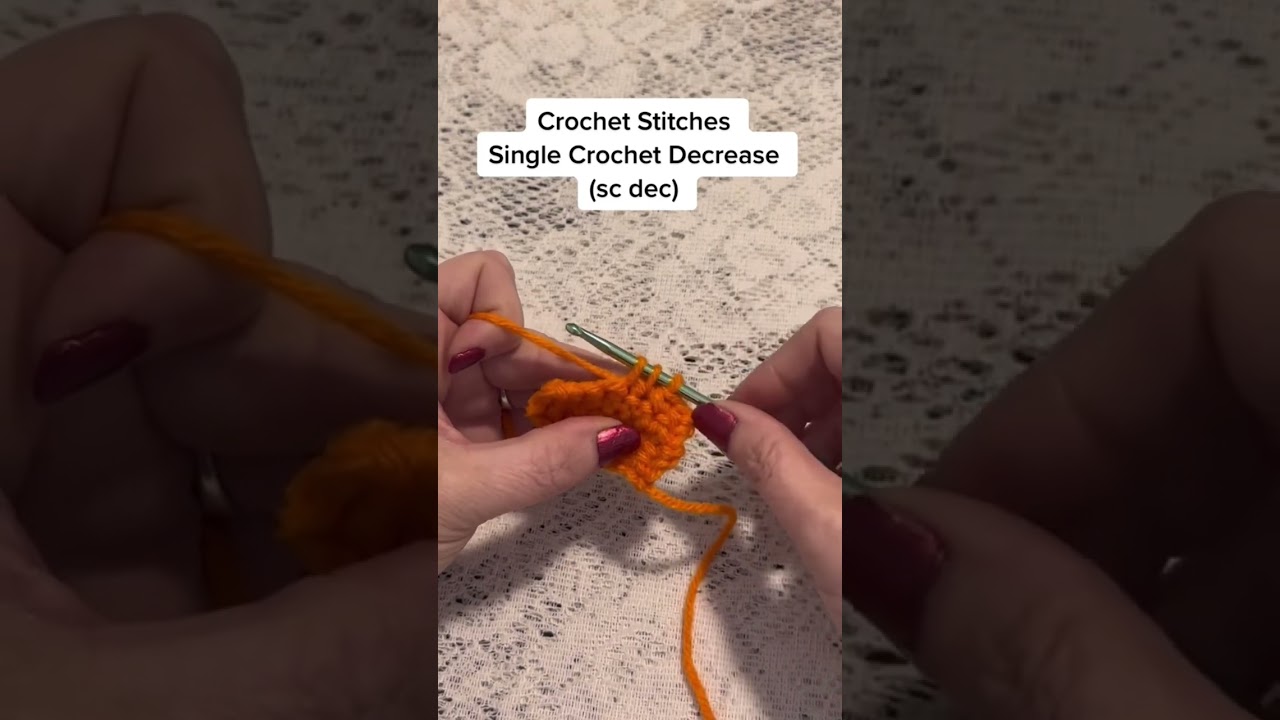 How to do a Single Crochet Decrease (sc dec) crochet tutorial