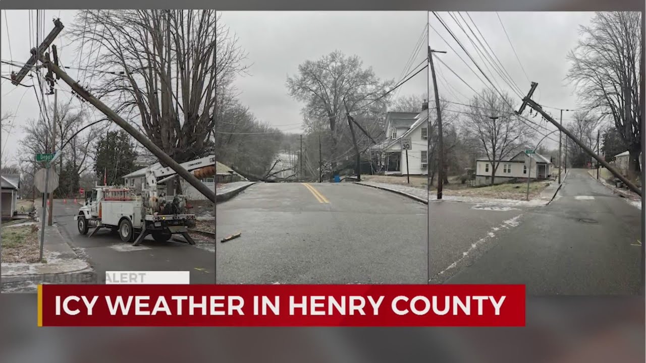 Icy weather in Henry County
