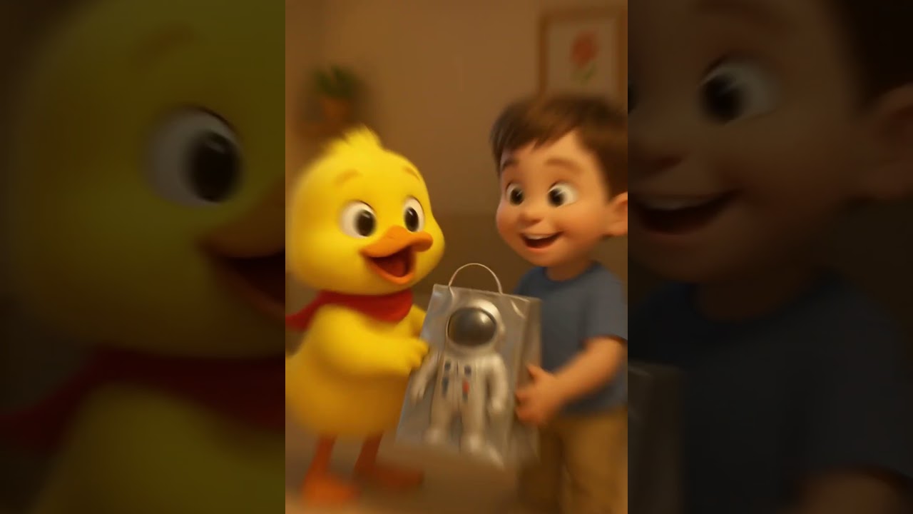 The Adorable Yellow Duck Becomes an Astronaut #sunnyquark  #astronaut #cuteduck #animationPixarstyle
