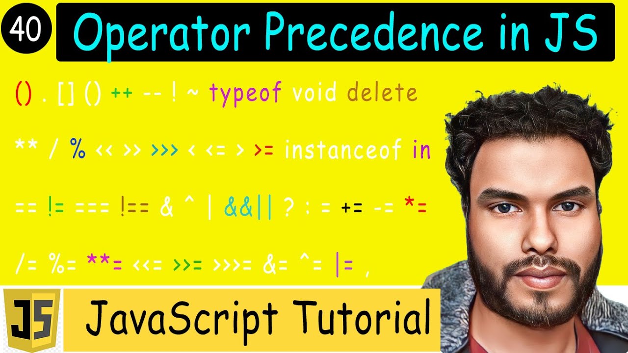 #40 Operator Precedence in JavaScript | Understanding the Operator Precedence Table