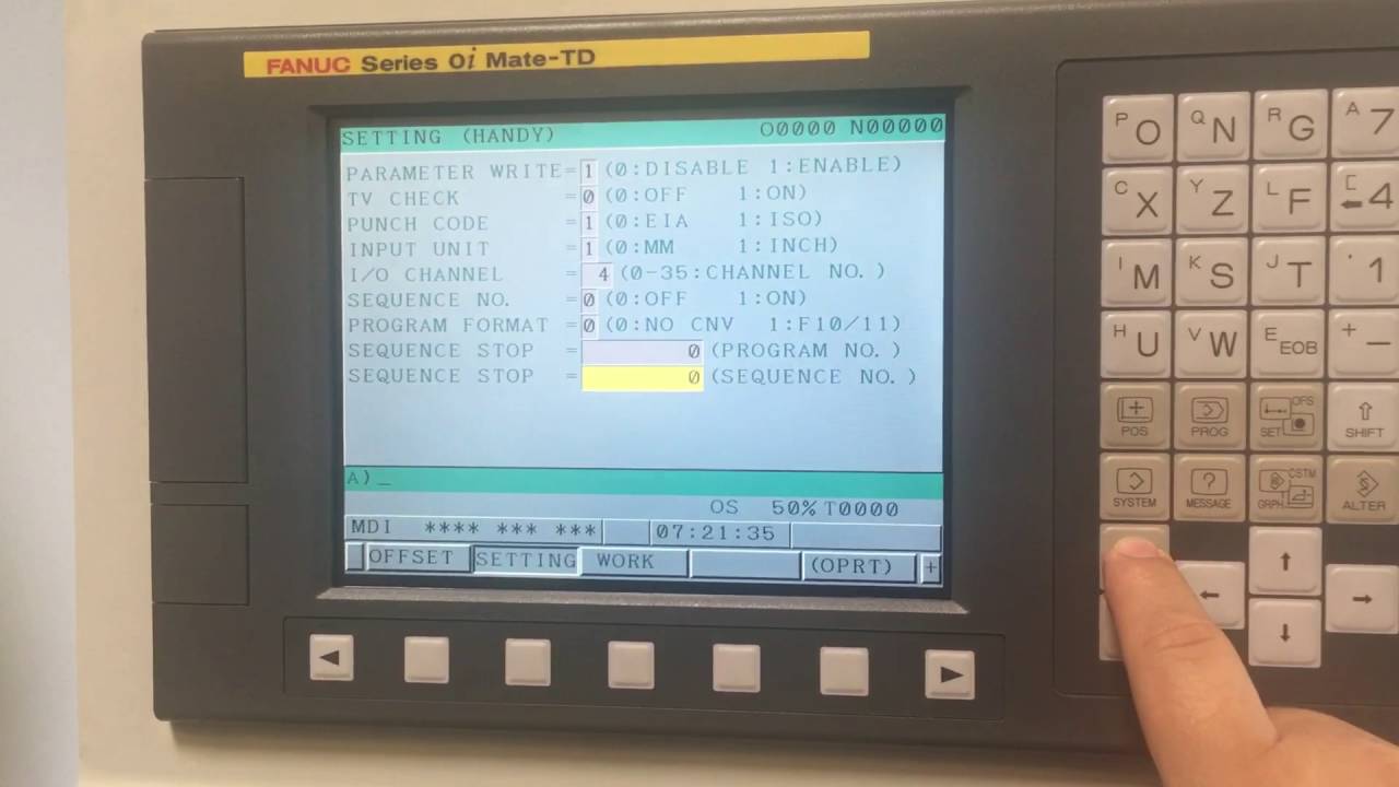 Fanuc part counter set up