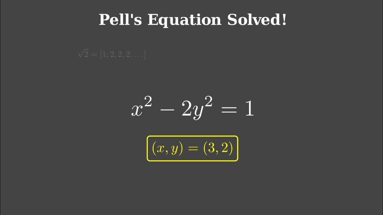 Solving Pell’s Equation | Step-by-Step Guide with Continued Fractions