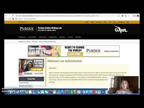 Purdue OWL Overview