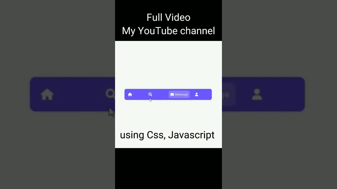 Navigation Tabs UI | #navbar #ui #shorts
