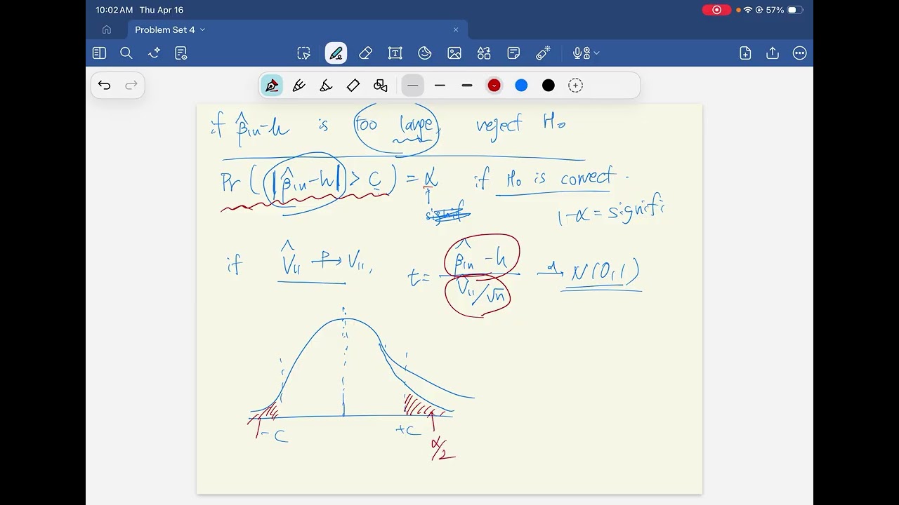 Eco621 Problem Set 5 Question 1 Basic t-test