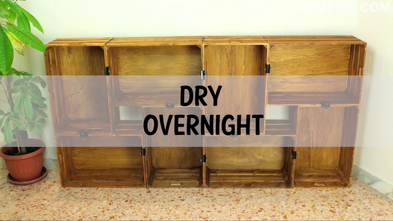 DIY Wooden Crates Bookcase
